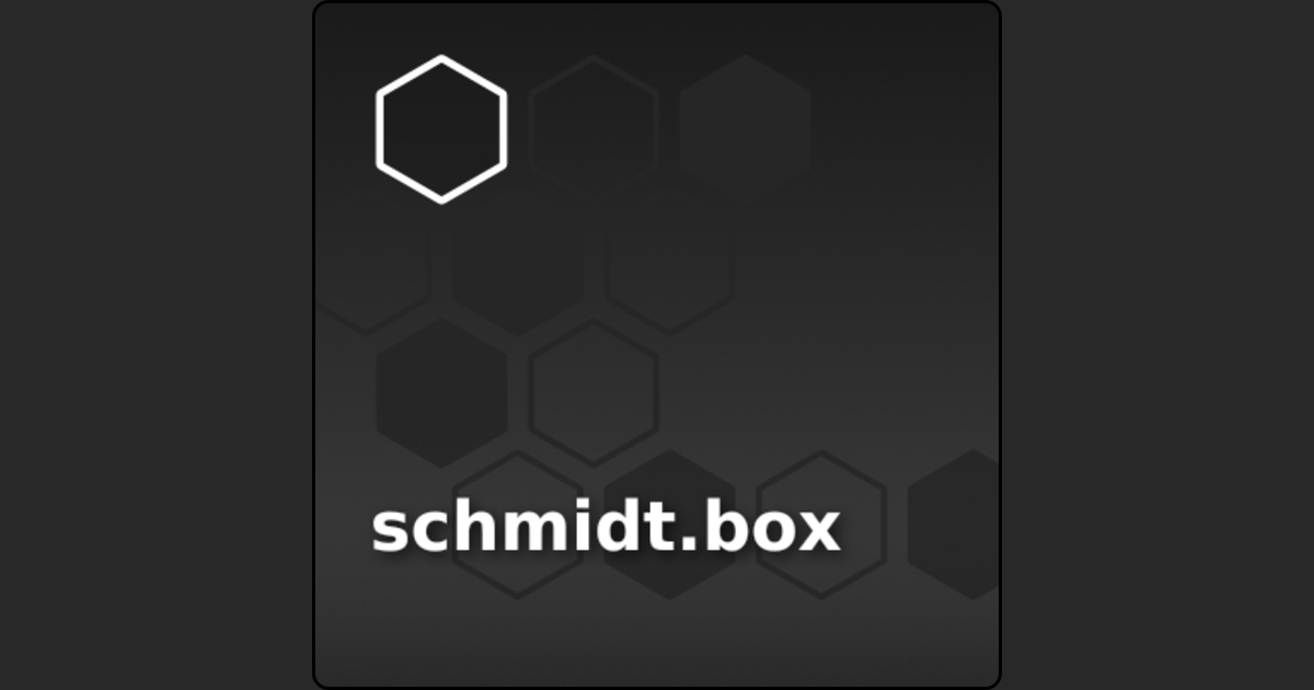 schmidt.box - Profile | .box